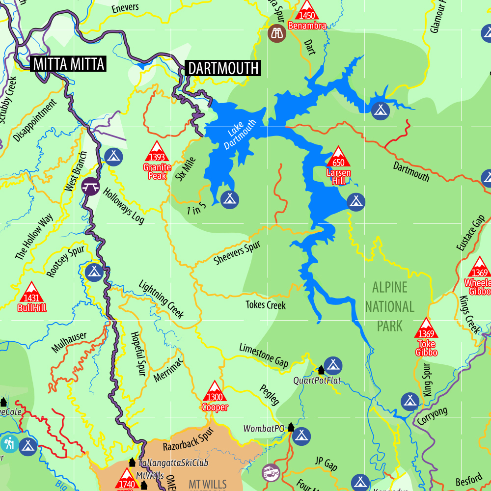Go Roadtrip | Victorian High Country Wall Map | Scratch Maps