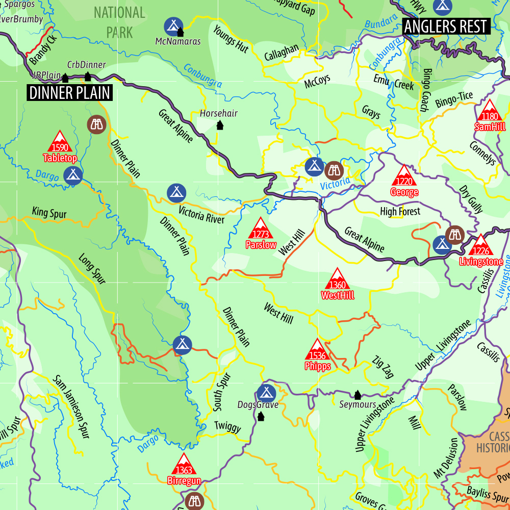 Go Roadtrip | Victorian High Country Wall Map | Scratch Maps
