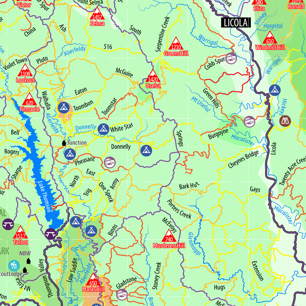 Go Roadtrip | Victorian High Country Wall Map | Scratch Maps