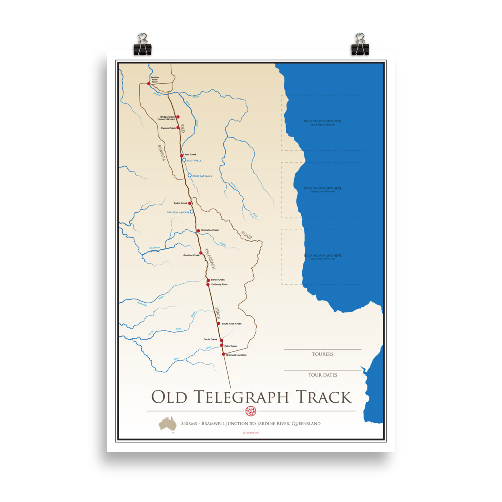Go Roadtrip | ICONIC TRACK: Old Telegraph Track Personal Poster ...