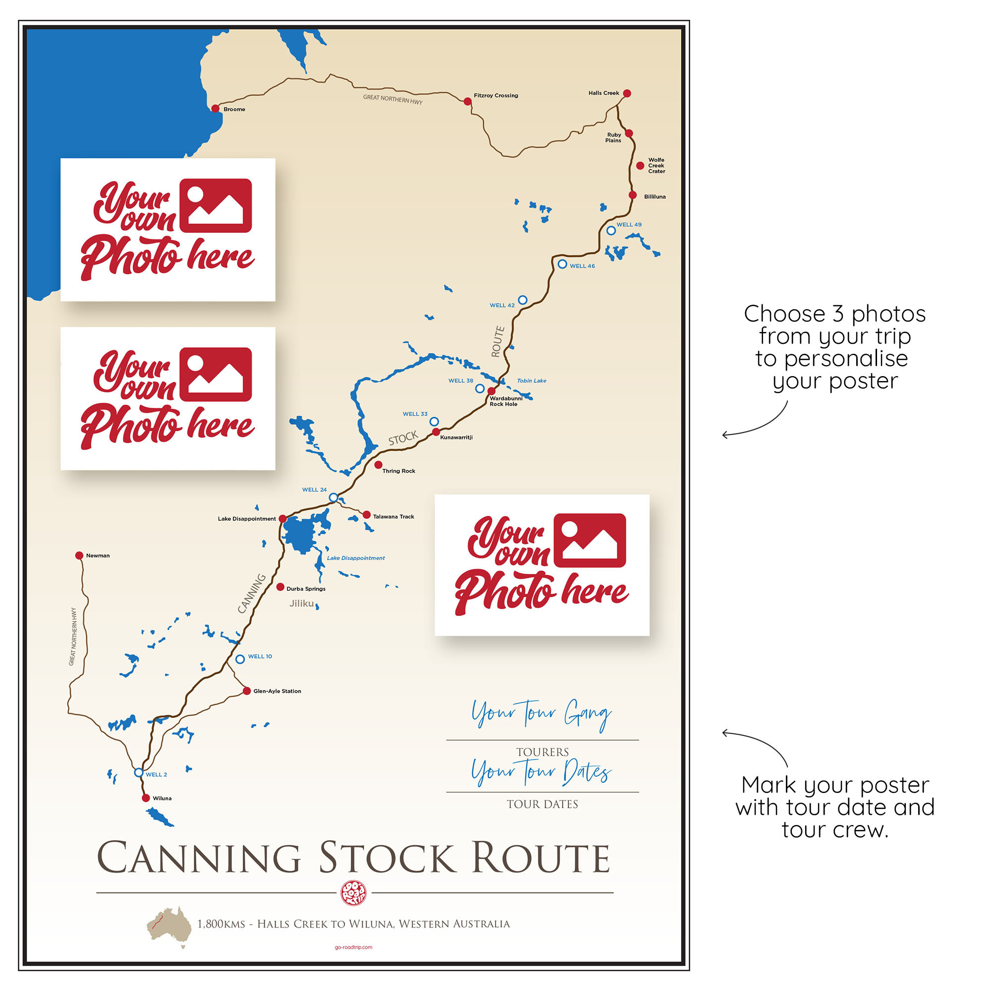 Go Roadtrip | ICONIC TRACK: Canning Stock Route Personal Poster ...