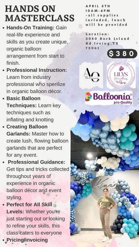 AO Balloons Hands on Masterclass April 5th