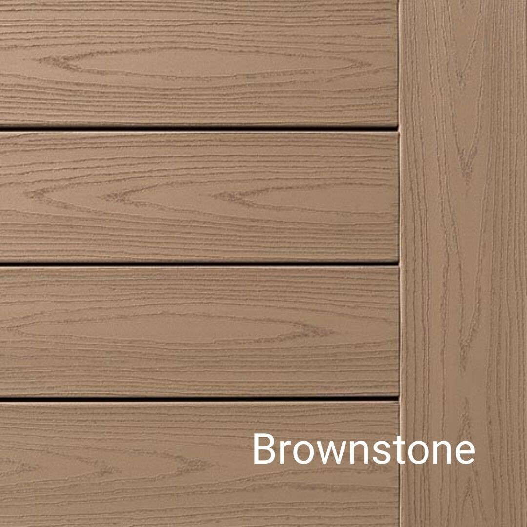 SAMPLE TIMBERTECH 1 in. x 8 in. Harvest Deck - Brownstone