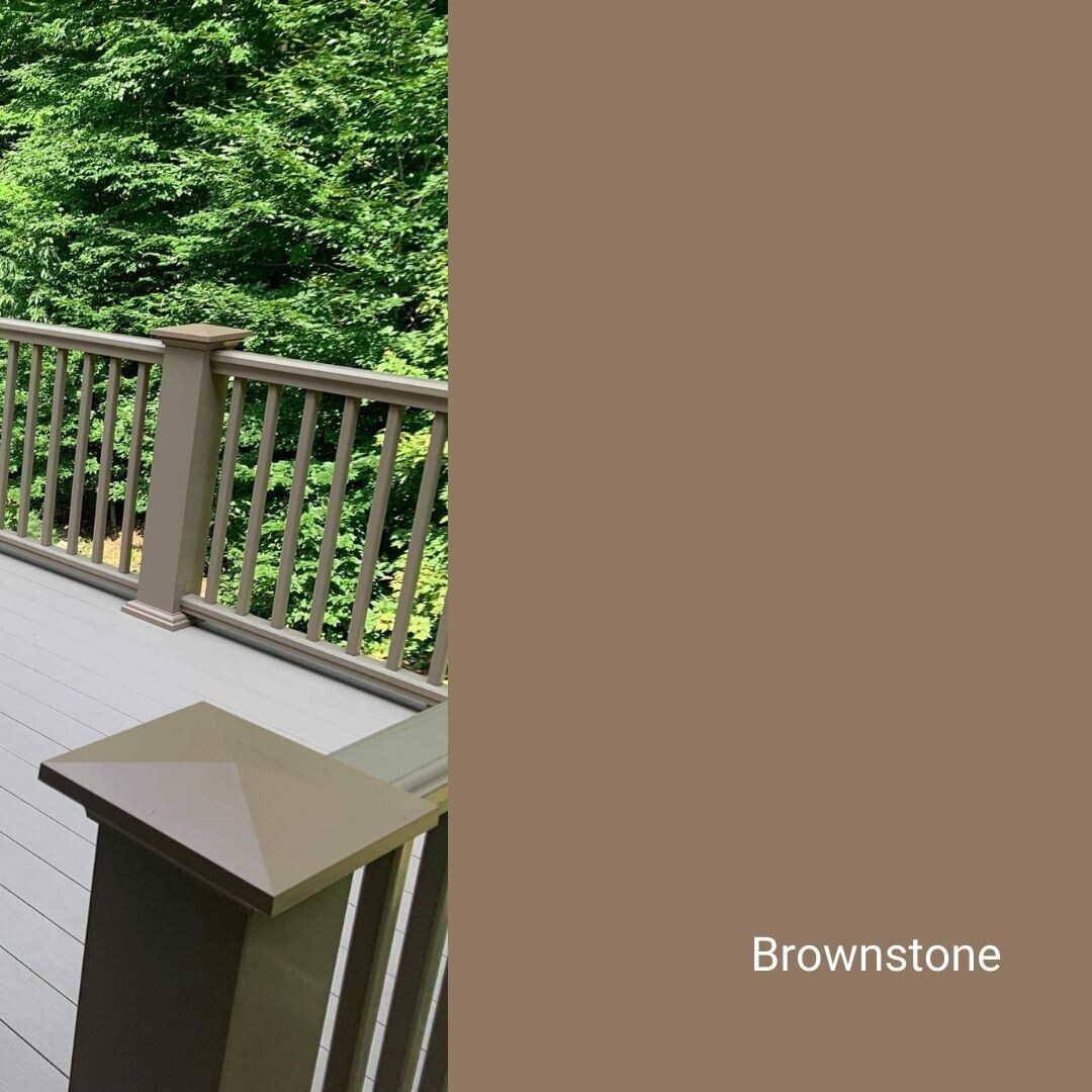 SAMPLE TIMBERTECH Railing Color - Brownstone