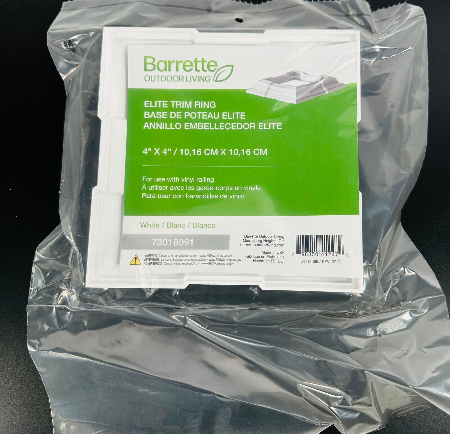 RDI 4 in. x 4 in. Elite Post Vinyl Trim Ring – WHITE (Finyl Line ...