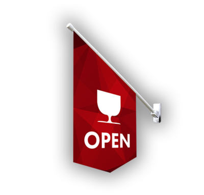 Shop/Office Front Sign Flags