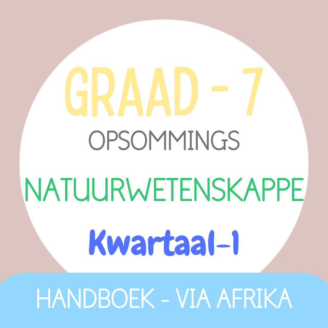 Graad 7 NATUURWETENSKAPPE KW1 (VIA AFRIKA)