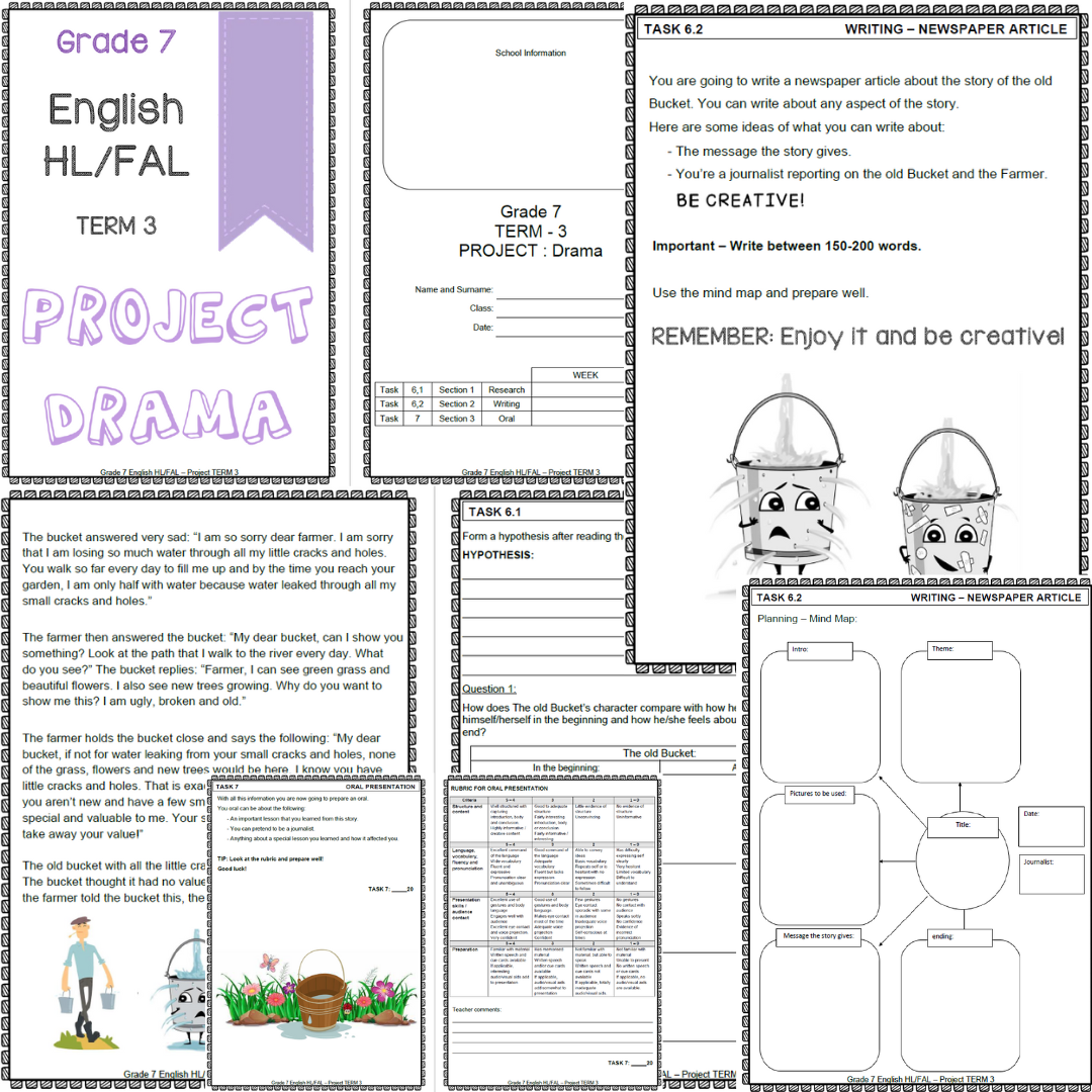 Grade 7 English HL/FAL - Term 3 Project Grade 7 English HL/FAL - Term 3 Project
