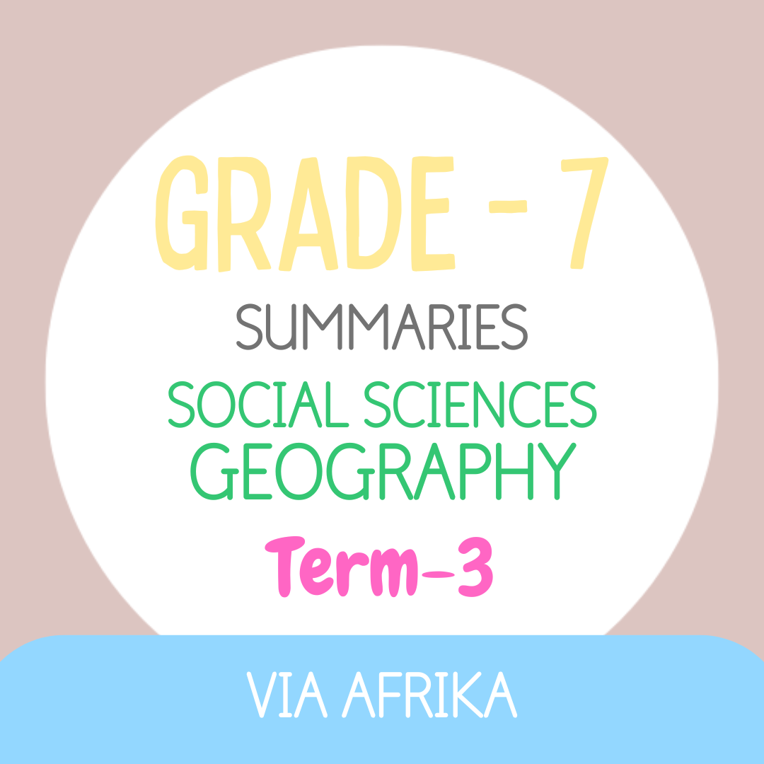 Grade 7 SS - GEOGRAPHY Summaries - Term 3 (VIA AFRIKA)