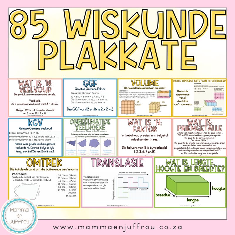 Wiskunde PLAKKATE - 2