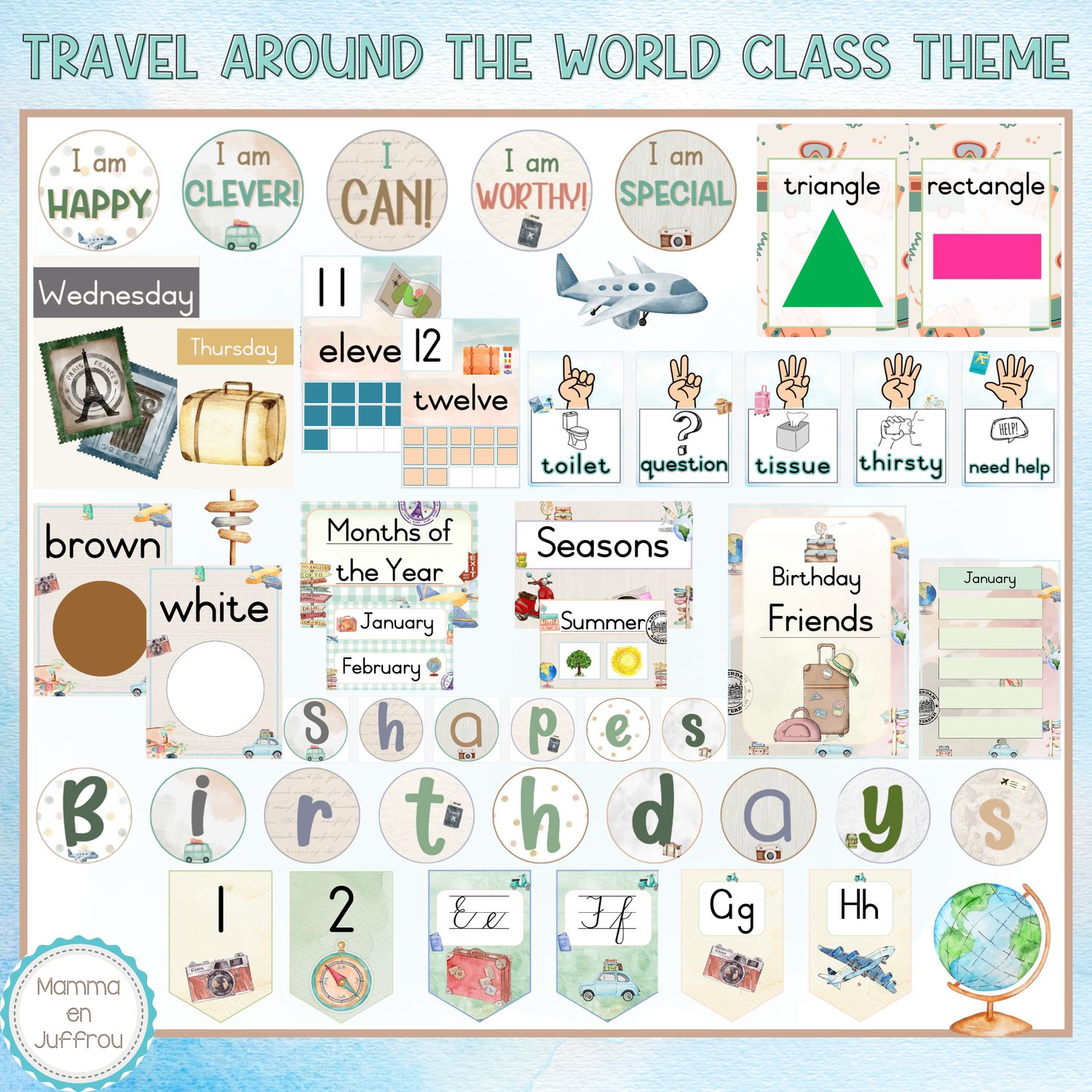 Classroom theme - Travel/Around the world