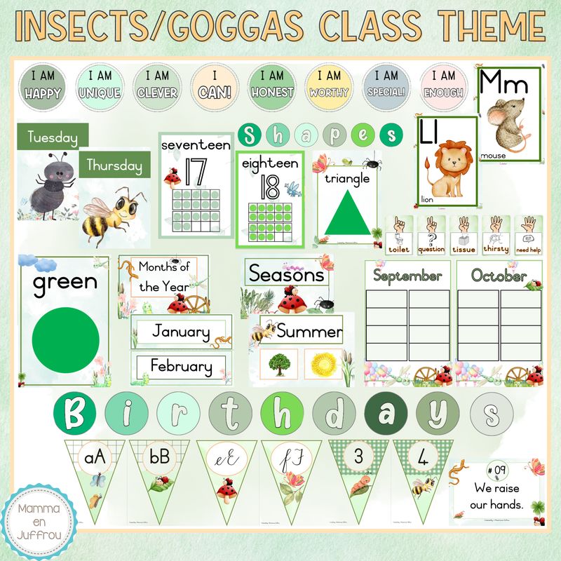 Classroom theme - Insects/Bugs