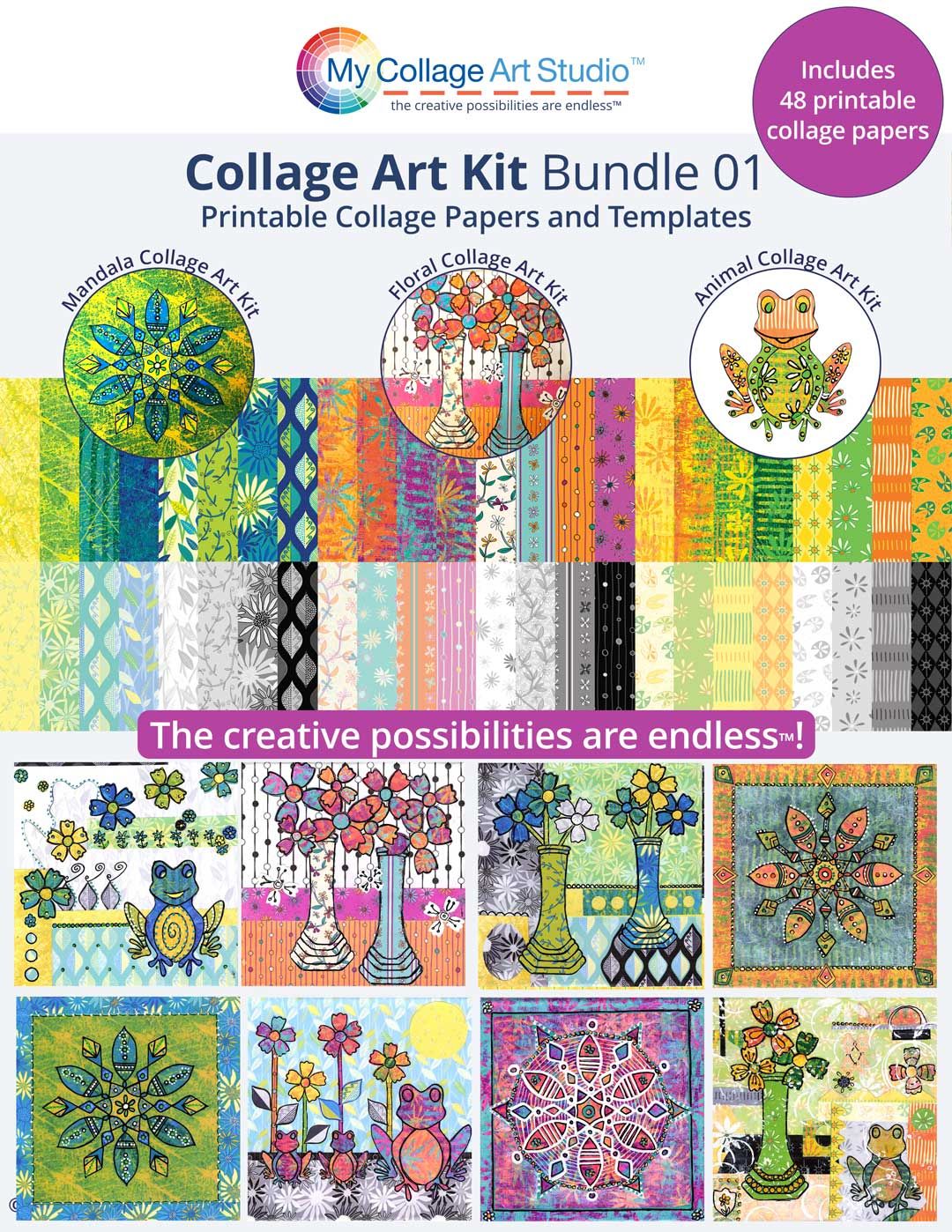 Collage Art Kit Bundle of the Month - Shop - My Collage Art Studio