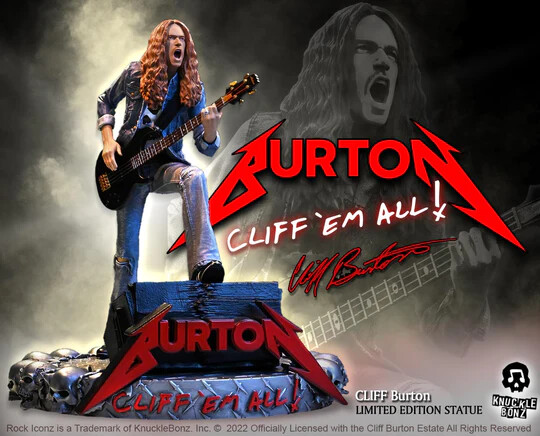 Cliff Burton-Cliff 'Em All KnuckleBonz Statue (A PEDIDO)