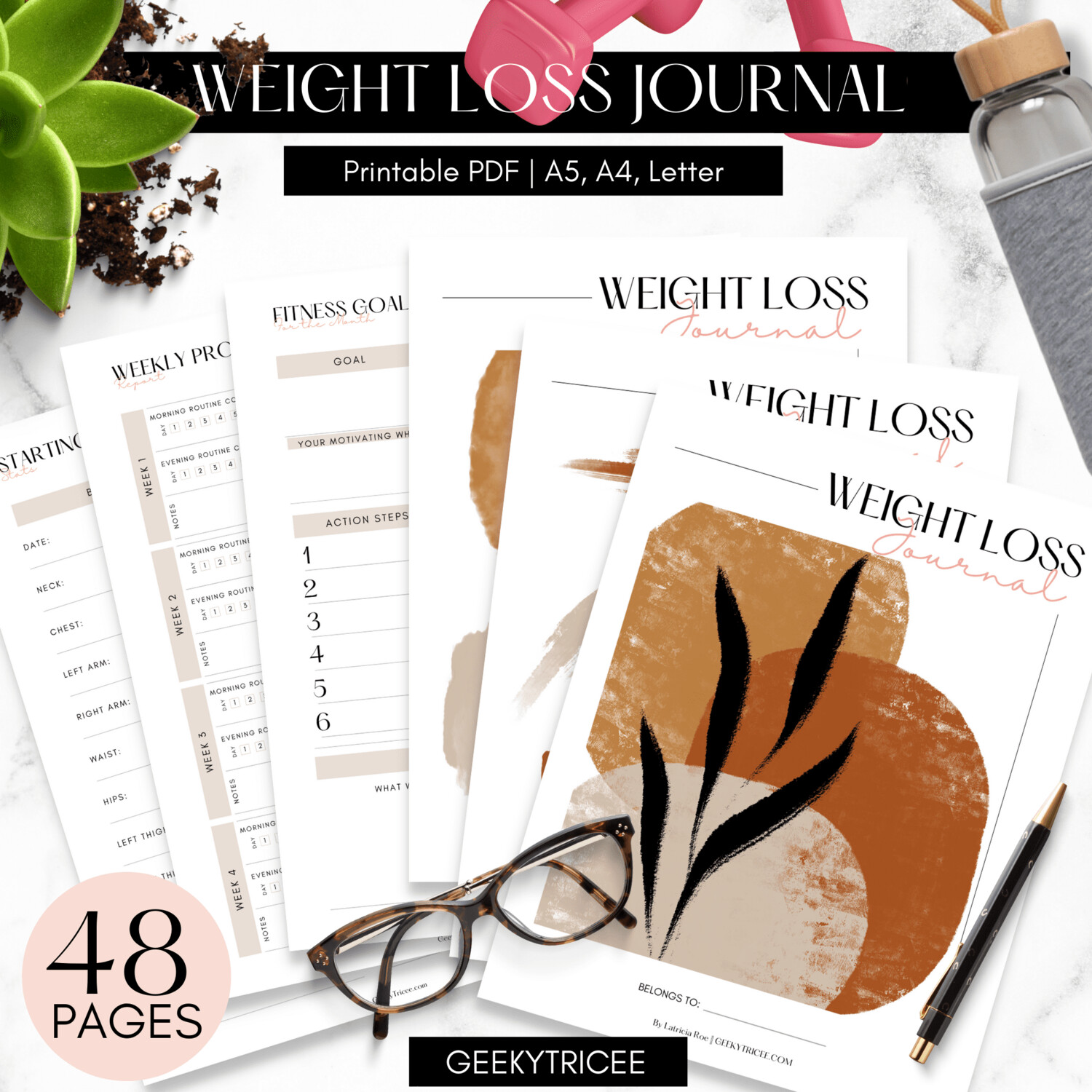 Weight Loss Journal A4 A5 Letter Weight Loss Trackers Bundle A5 Weight Loss Journal A4 A5 Letter Weight Loss Trackers Bundle A5