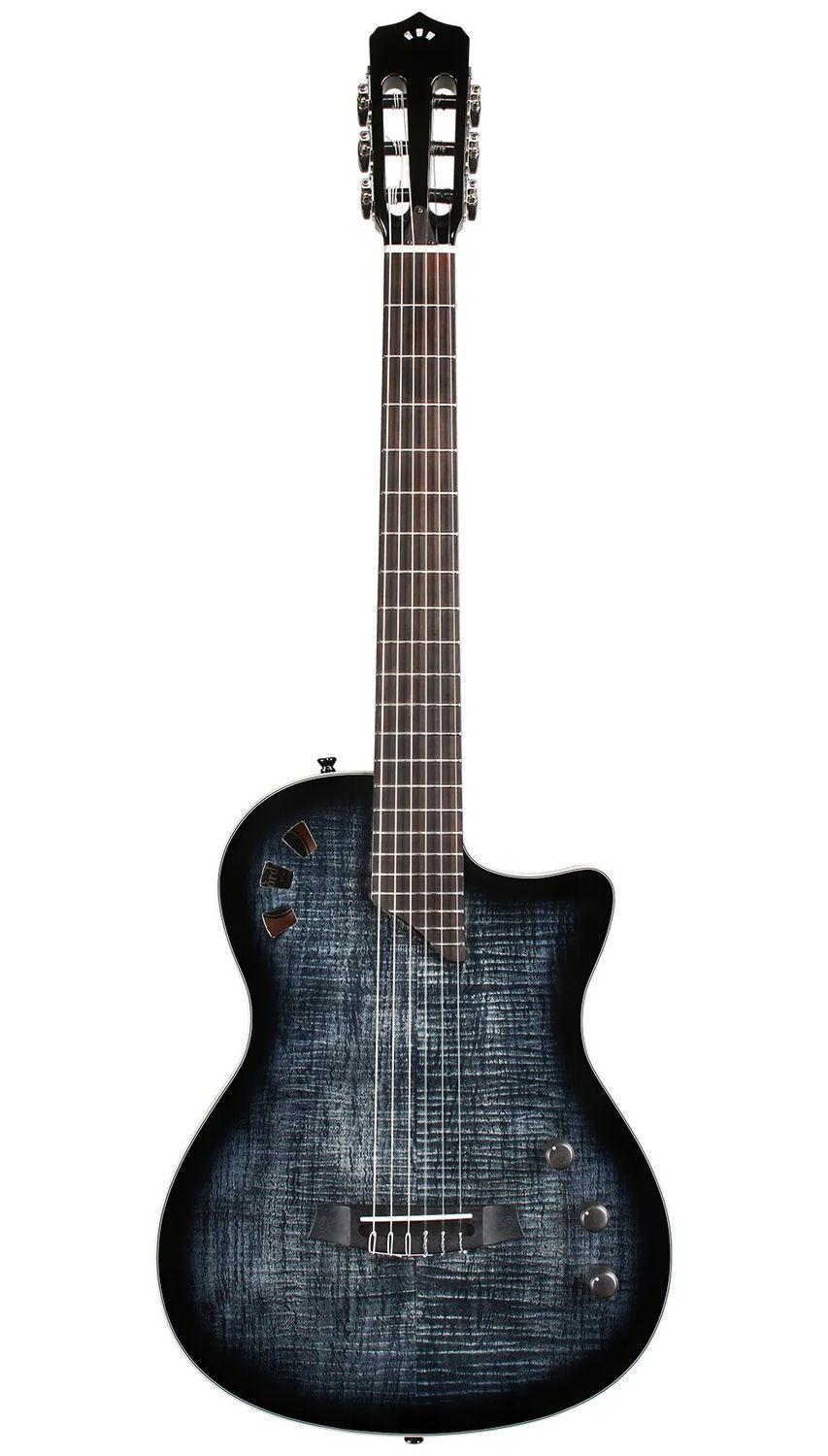 Cordoba Stage Guitar - Black Burst - Chambered Thin-body, Nylon String ...