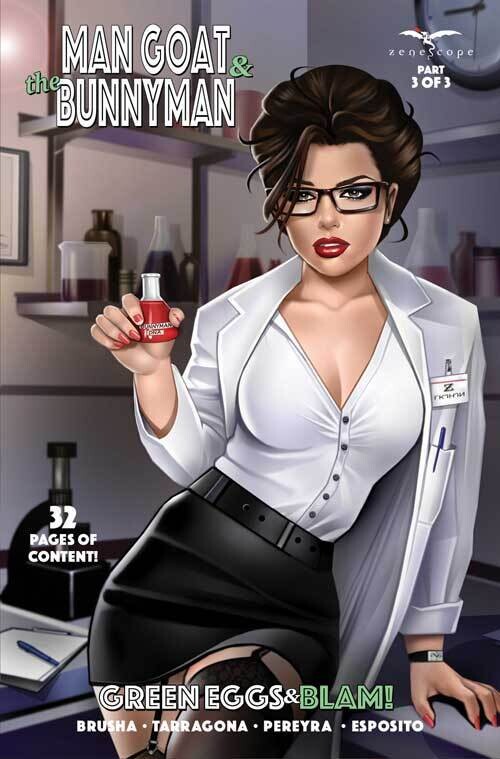 Man Goat & the Bunnyman: Green Eggs & Blam #3 - Sexy Scientist Variant