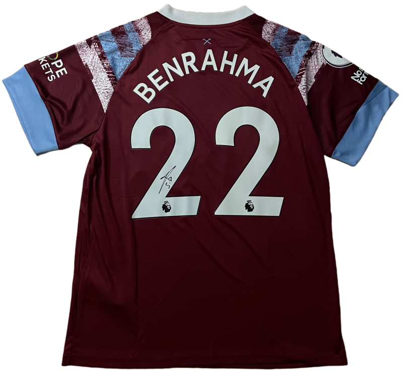 Signed Saïd Benrahma West Ham Home Shirt 22 23