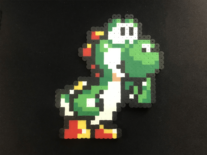 Yoshi , Super Mario , Perler Beads, sprites, pixel art, hama beads ...
