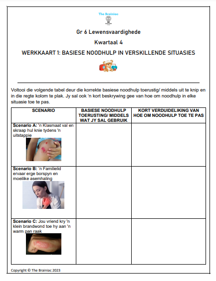 Gr 6 Lewensvaardighede Werkkaarte - Kwartaal 4