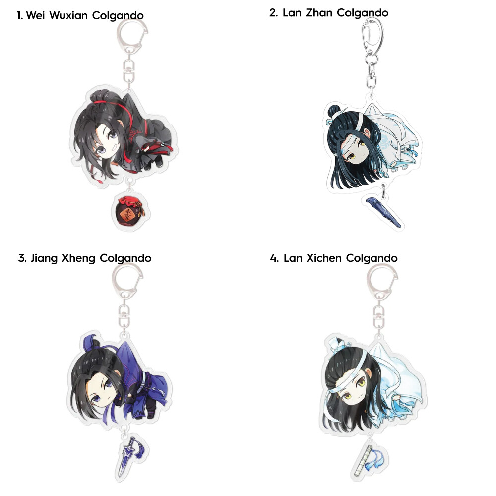 Llaveros Wei Wuxian - Lan Zhan - Jiang Cheng - Lan Xichen - Jing Ling MDZS
