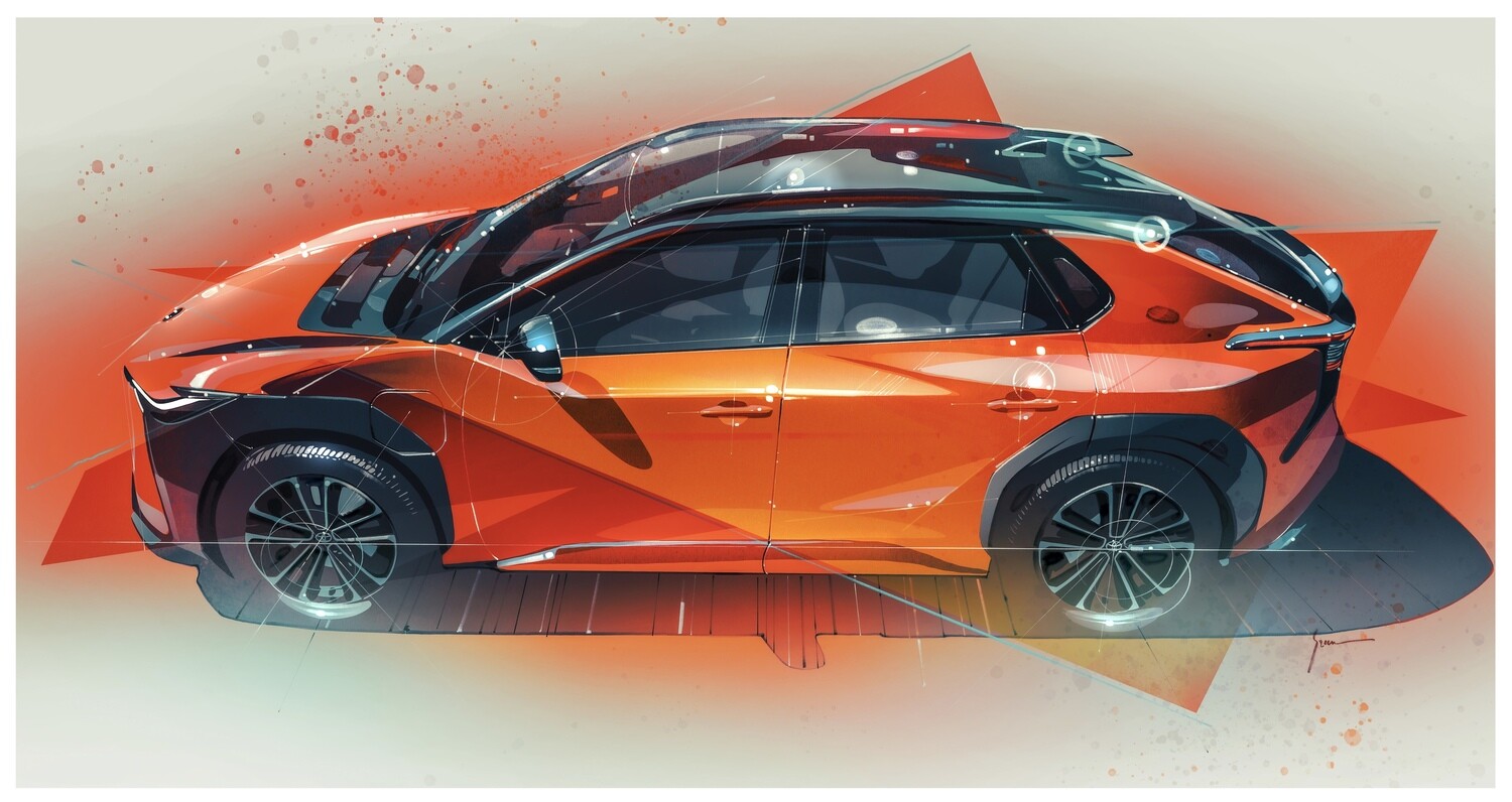 2024 Toyota bZ4X Side Profile Study | Current Vehicles | StudioSelzler ...