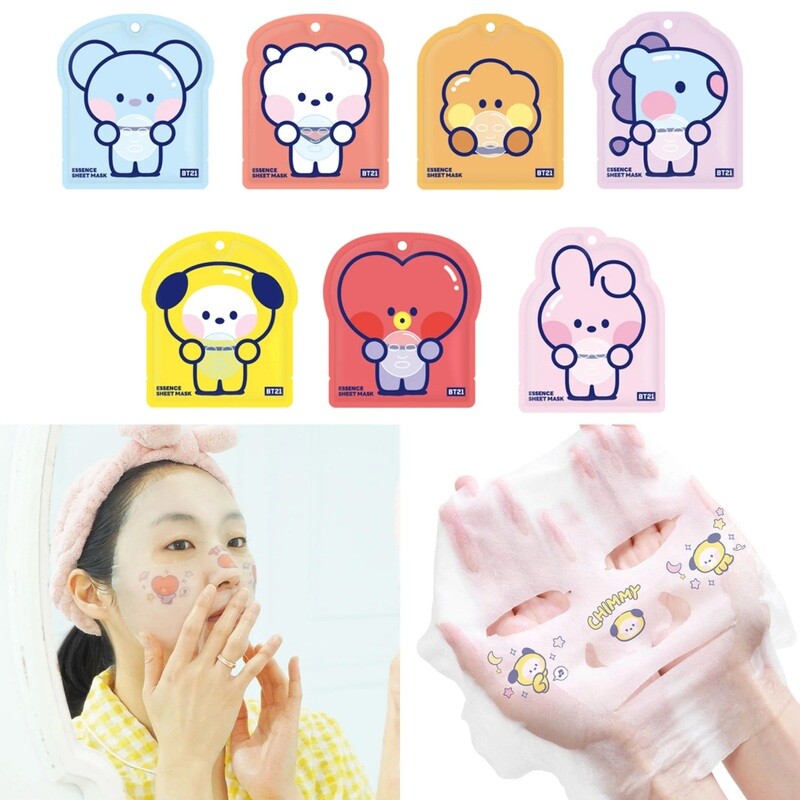 BTS BT21 Minini Essence Face Mask Sheet 7ea