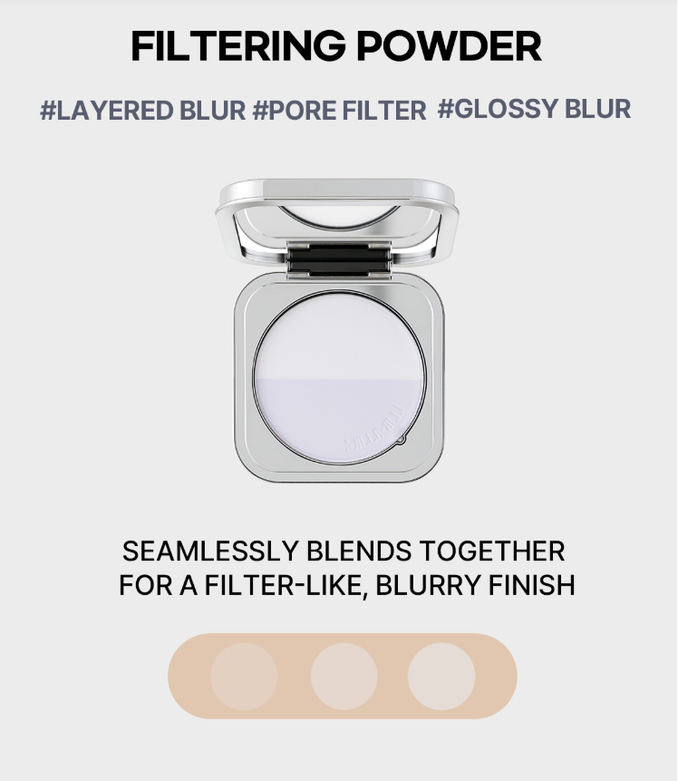 MILLIMILLI Two-tone filtering powder flat snow/shimmer lavender