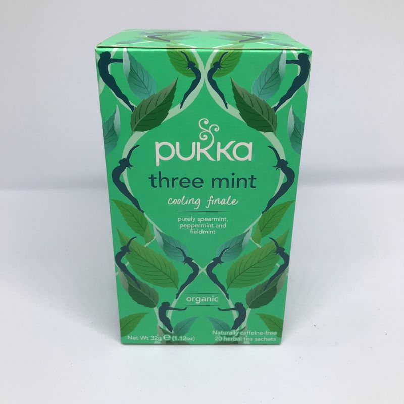 PUKKA THREE MINT HERBAL TEA BAGS - 20 Herbal Tea Sachets. Naturally ...