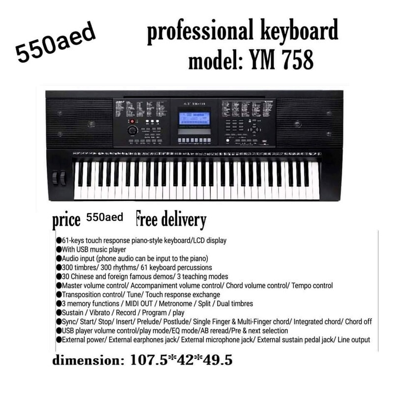 Yongmei- 758 Professional Electronic 61 key standard Keyboard