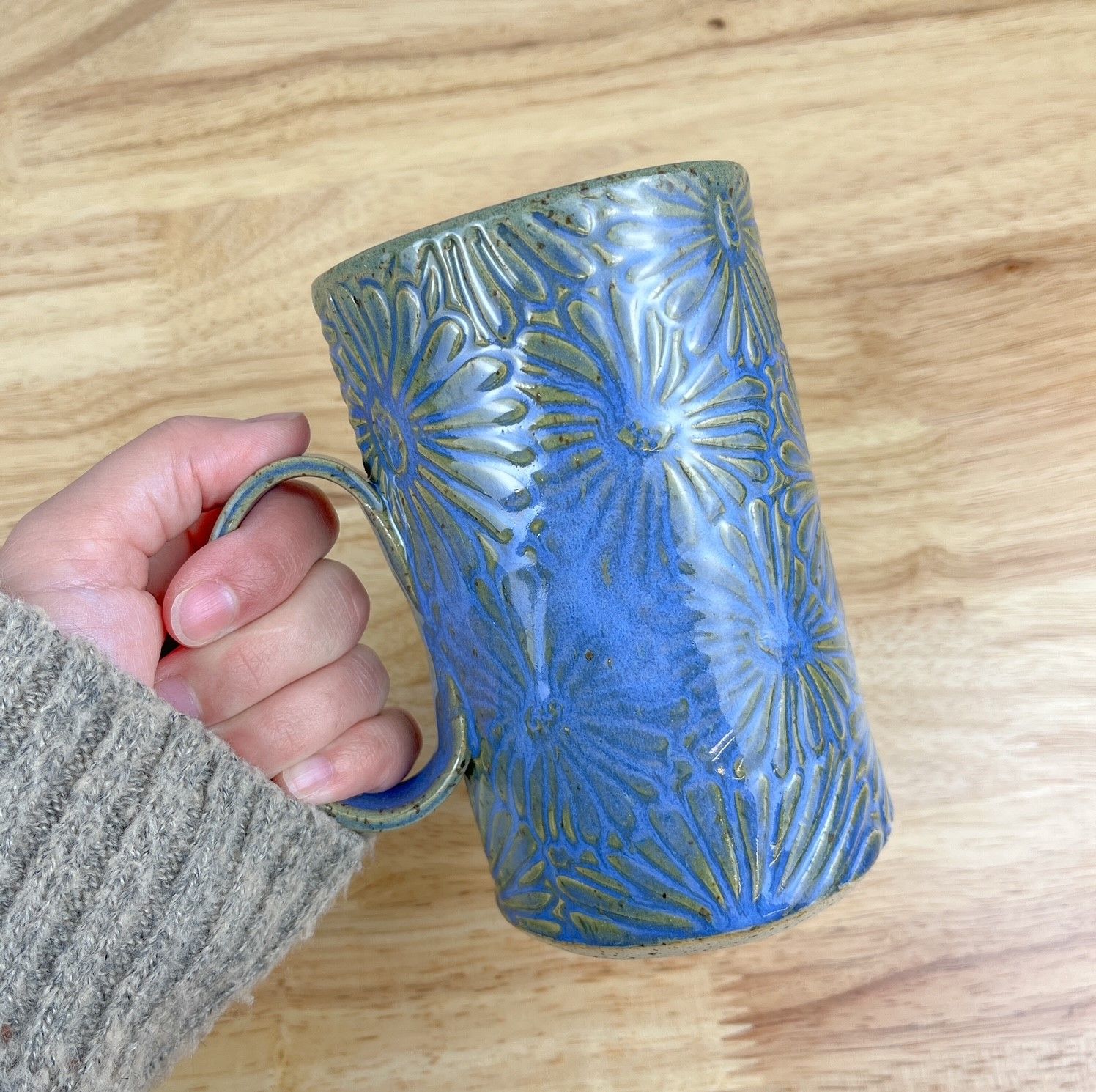 Large Textured Pottery Mugs | Store | Handworks Gallery