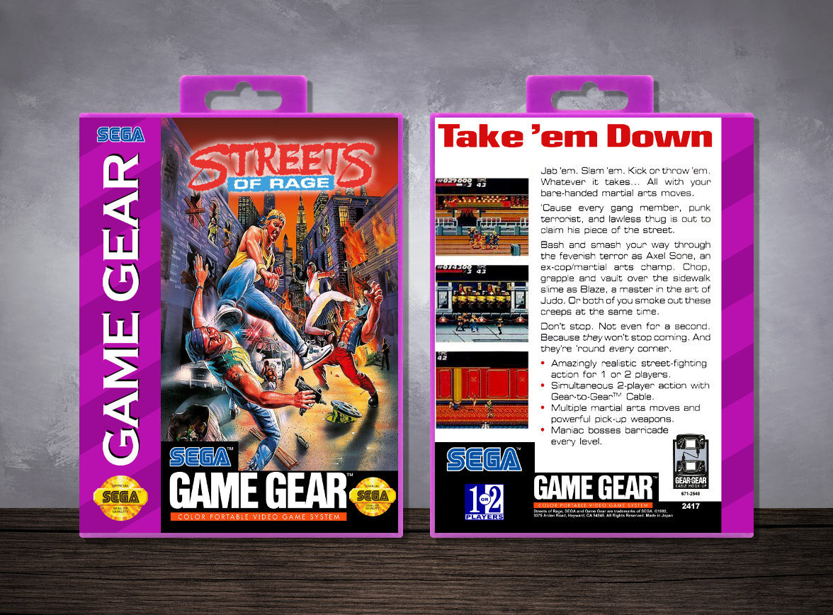 SEGA Game Gear Game Case - Streets of Rage