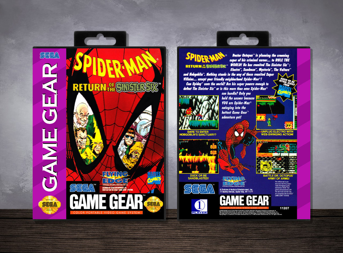 SEGA Game Gear Game Case - Spider-Man: Return of the Sinister Six