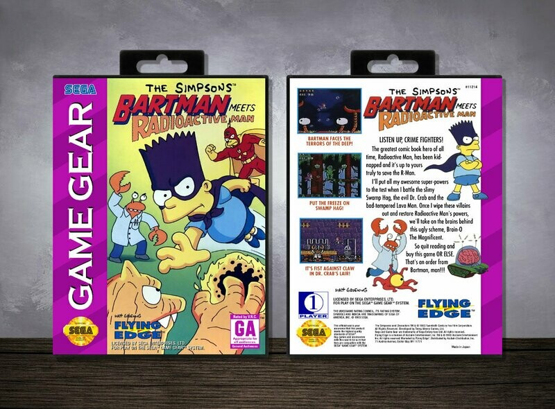 SEGA Game Gear Game Case - Simpsons, The: Bartman Meets Radioactive Man