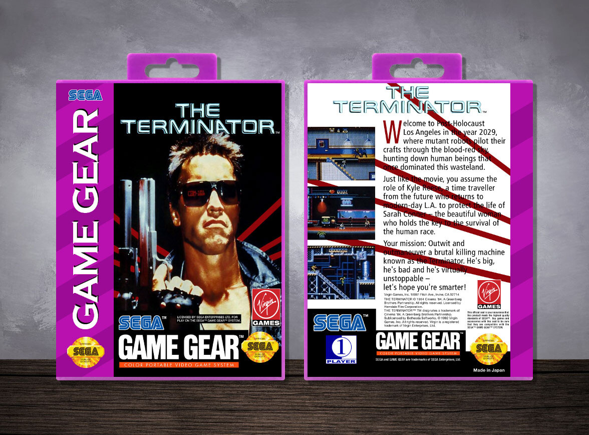 SEGA Game Gear Game Case - Terminator, The
