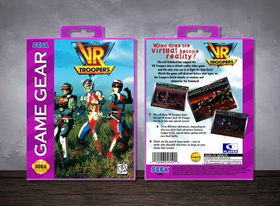 SEGA Game Gear Game Case - VR Troopers