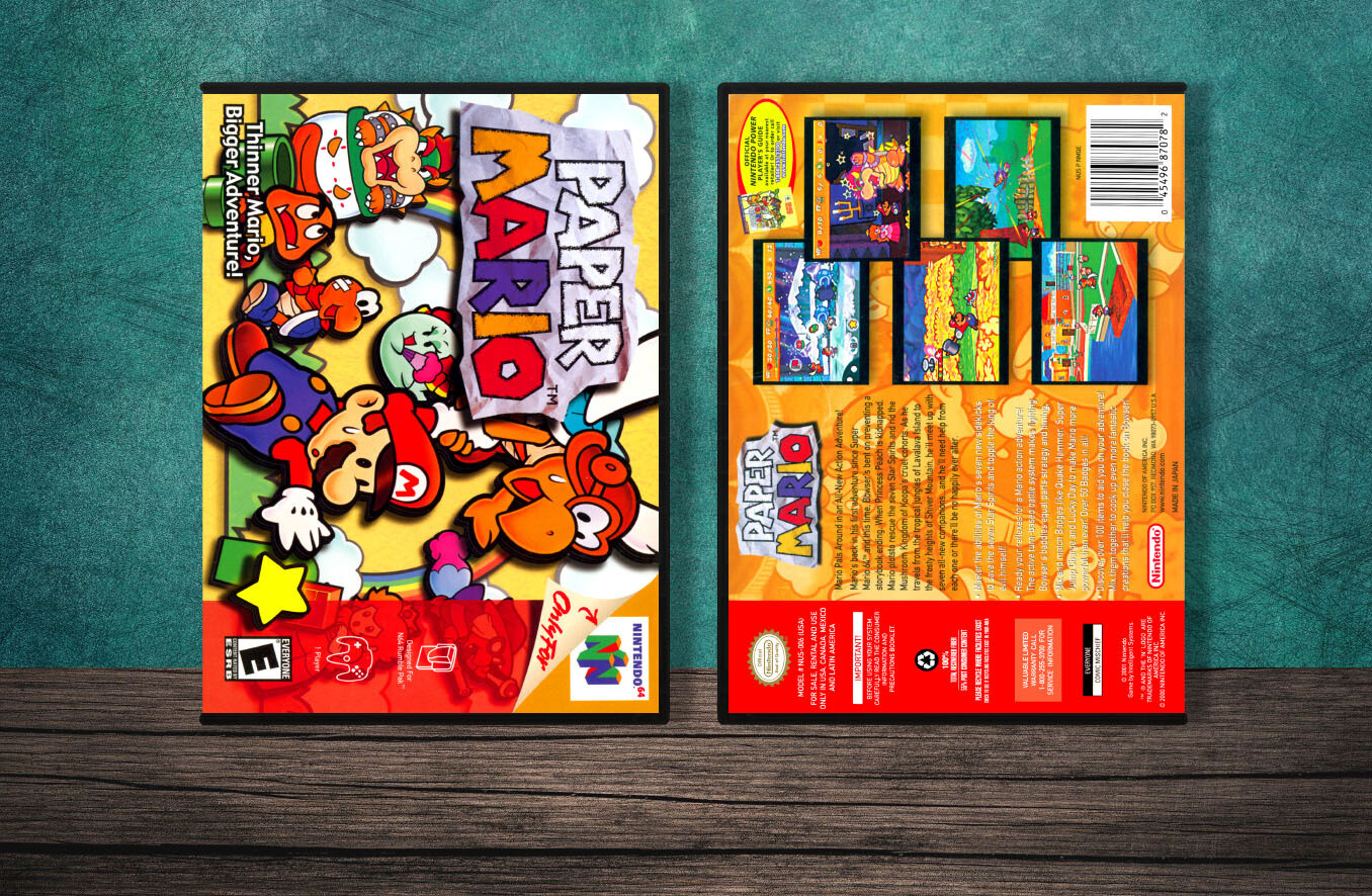 Paper Mario - N64 Video Game Case