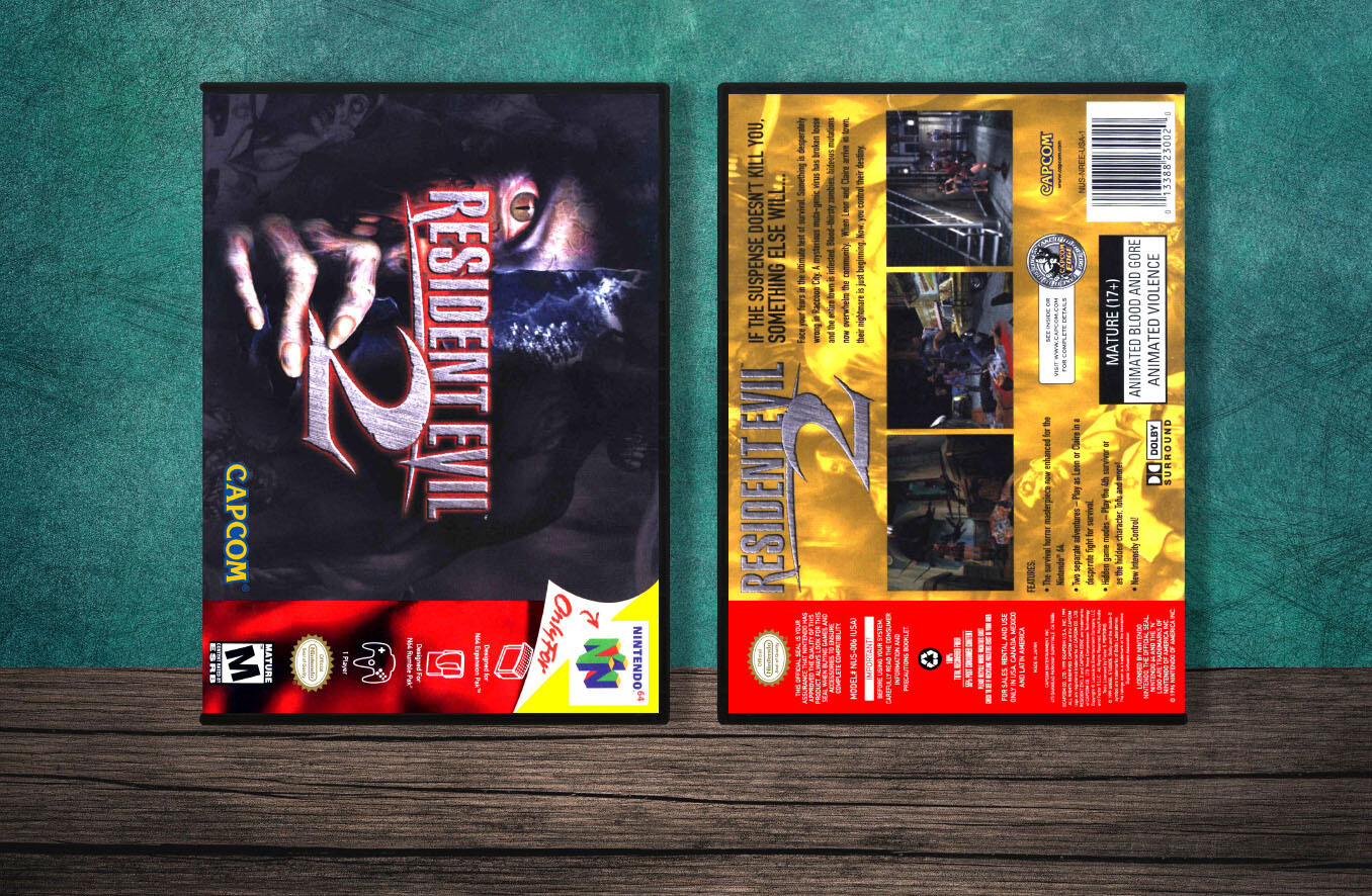 Resident Evil 2 N64 Video Game Case