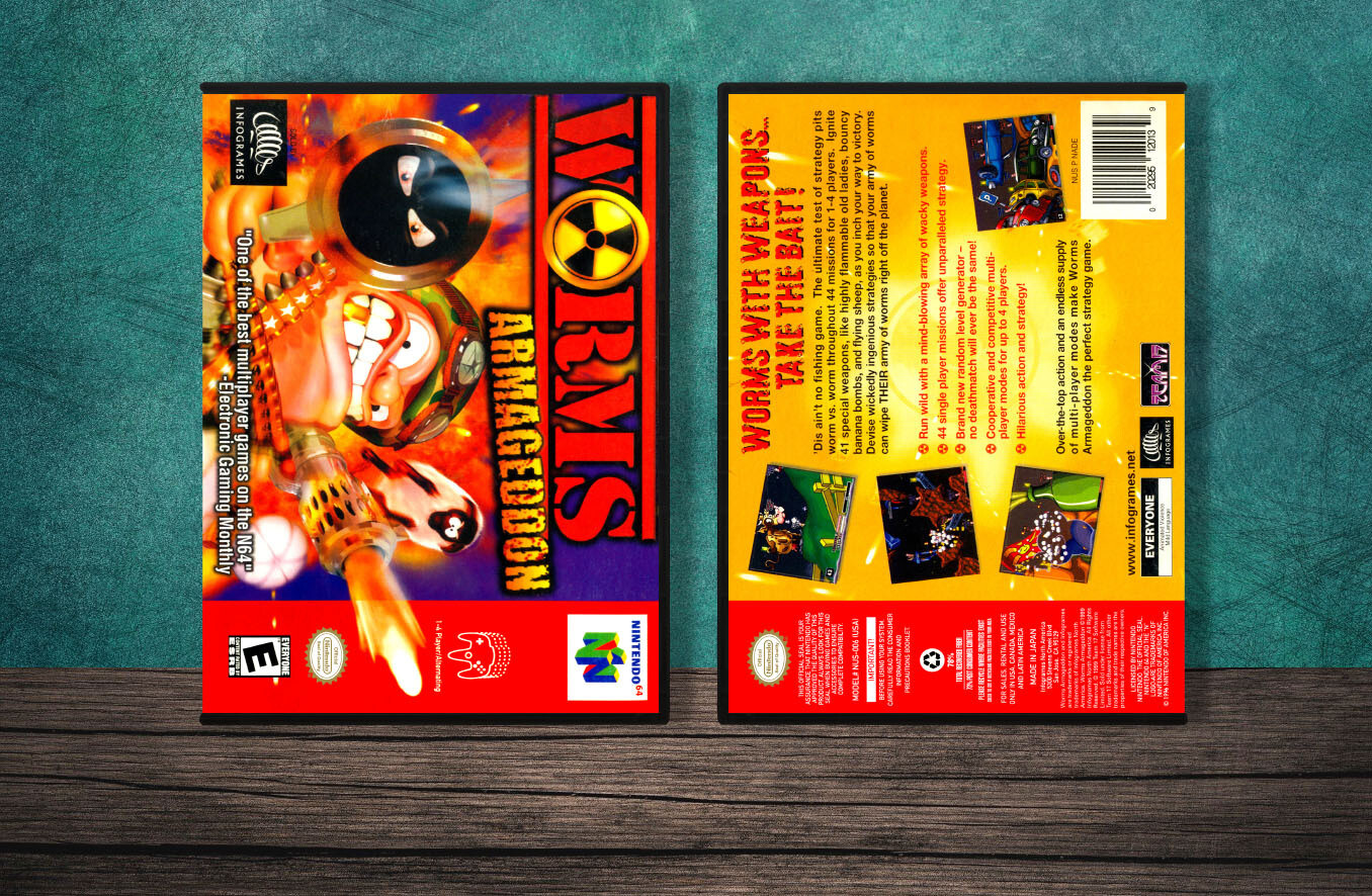 Worms: Armageddon - N64 Video Game Case