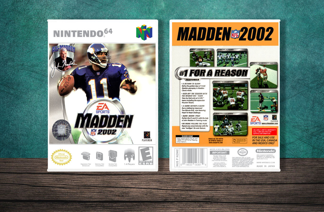 Madden 2002 - N64 Video Game Case