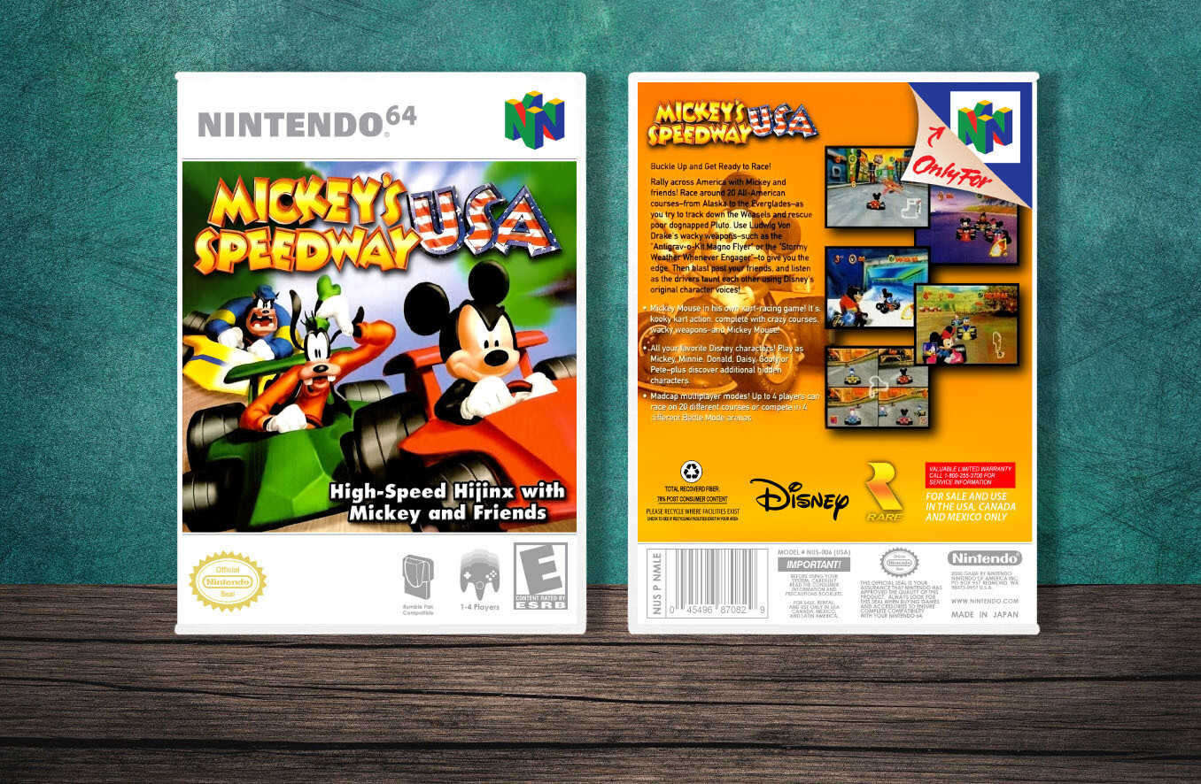 Mickey's Speedway USA - N64 Video Game Case
