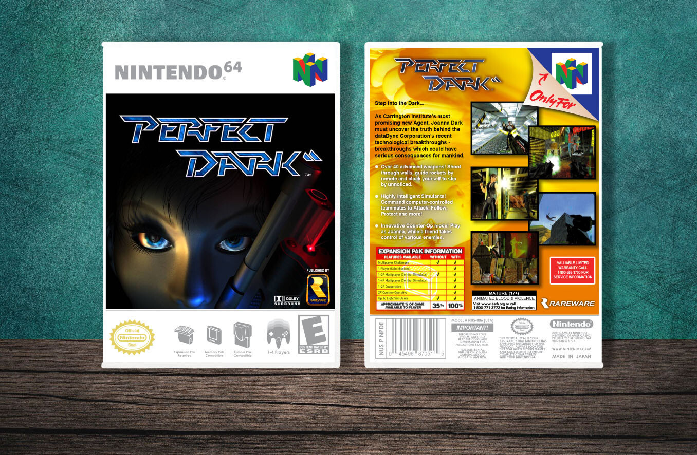 Perfect Dark - N64 Video Game Case