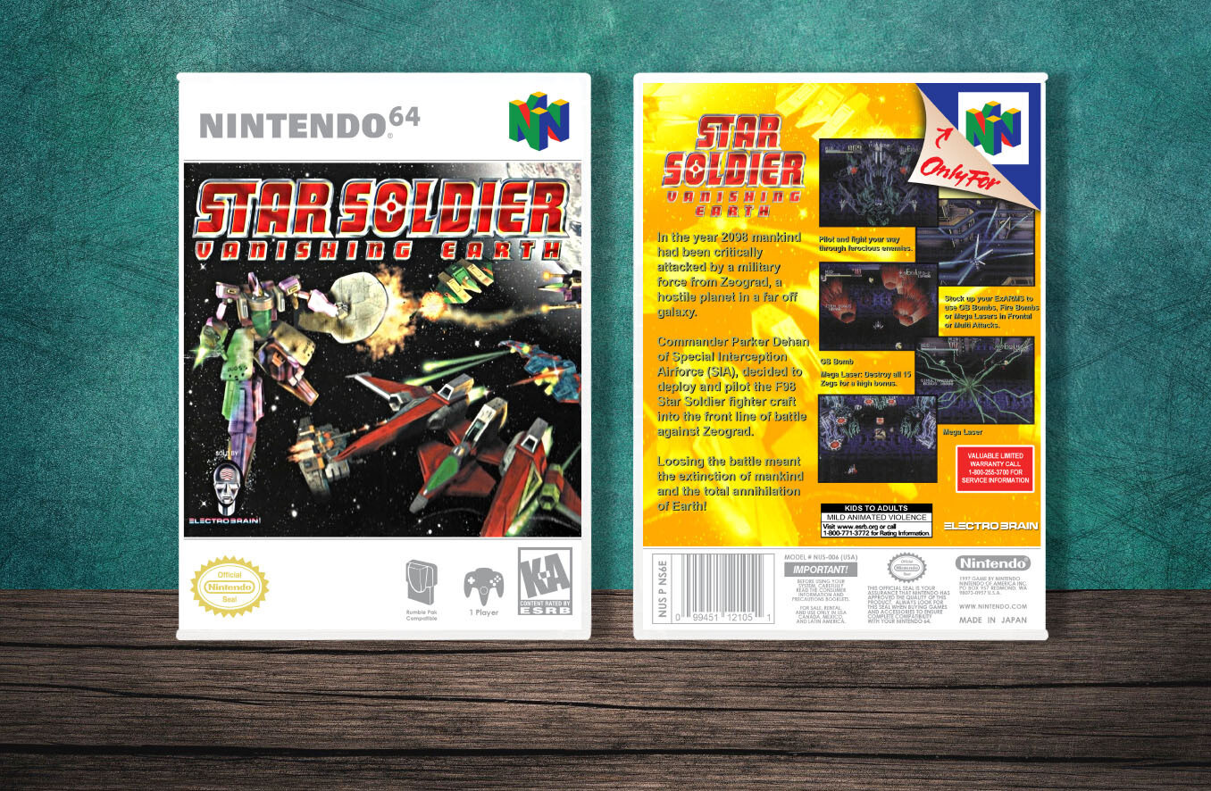 Star Soldier: Vanishing Earth - N64 Video Game Case