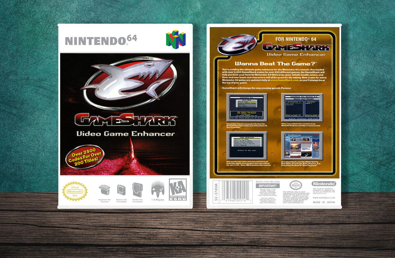 Gameshark Video Game Enhancer - N64 Video Game Case