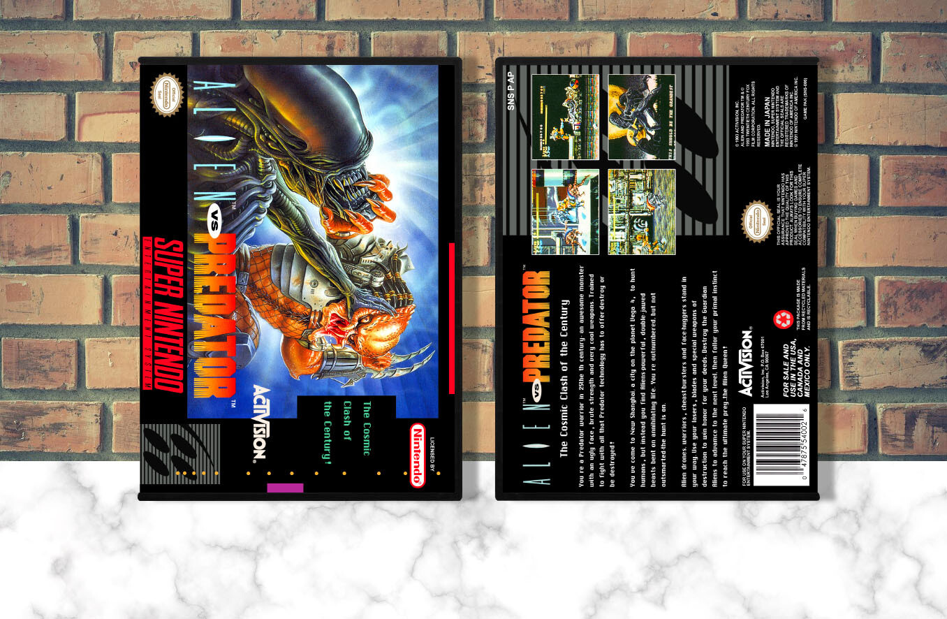 Alien vs Predator - SNES Video Game Case