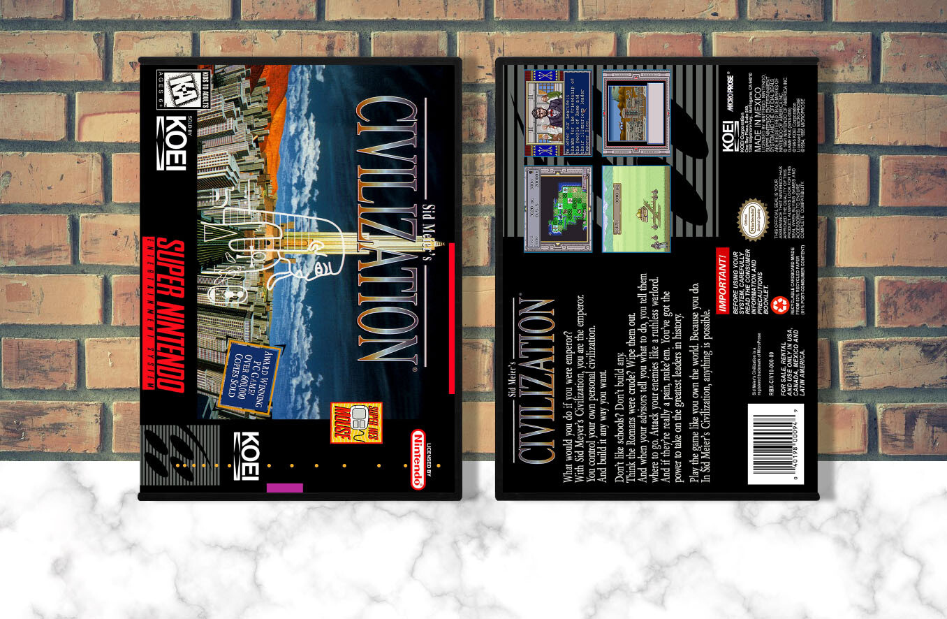 Civilization - SNES Video Game Case