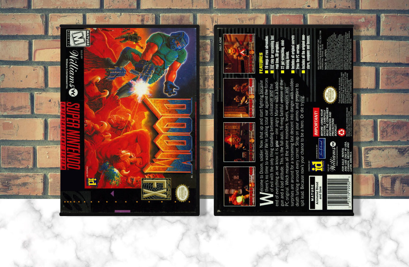 Doom - SNES Video Game Case