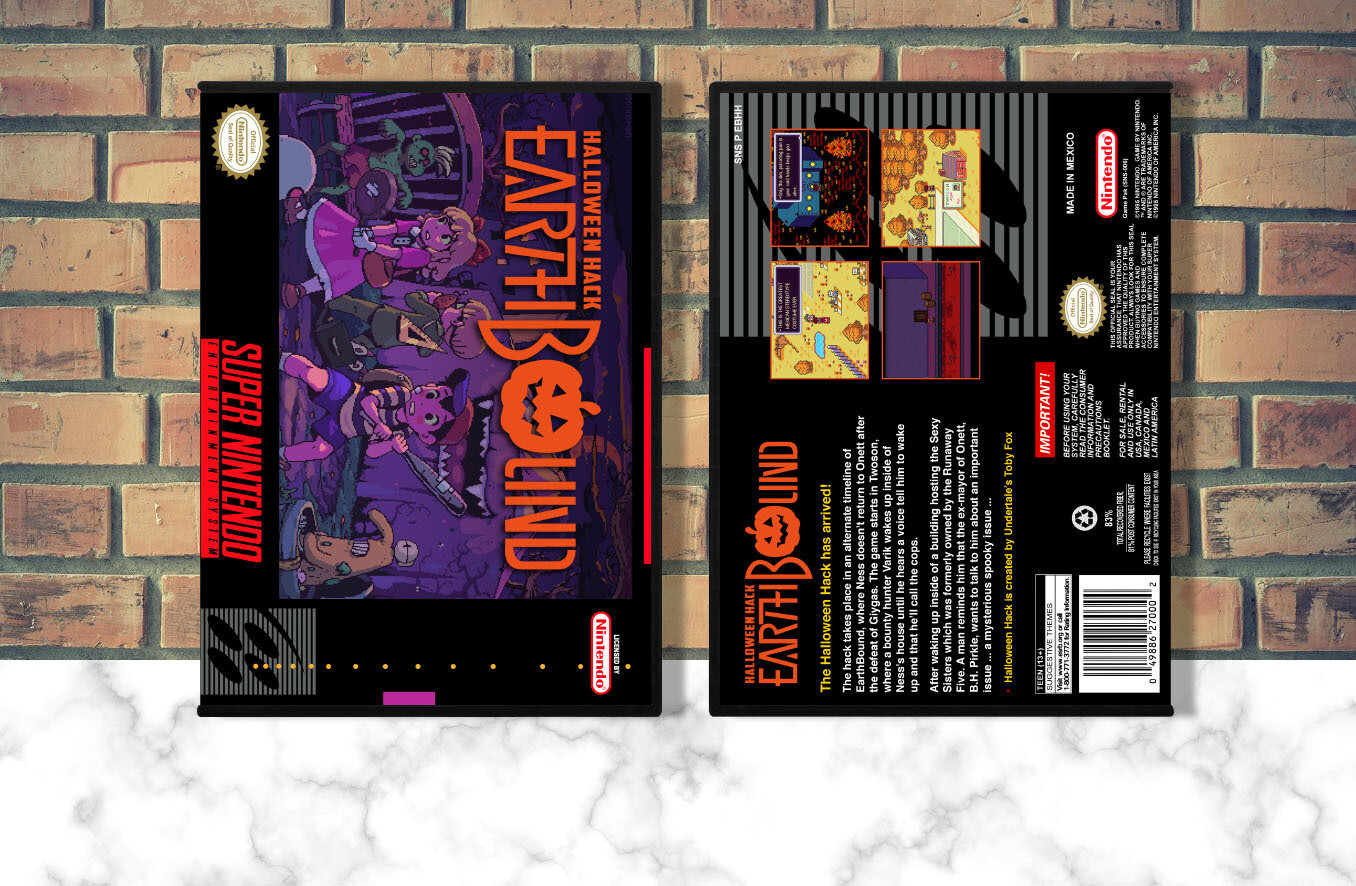 EarthBound Halloween Hack - SNES Video Game Case