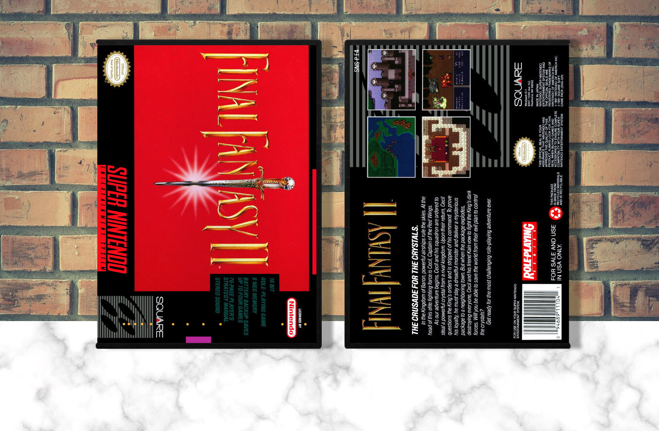Final Fantasy II - SNES Video Game Case