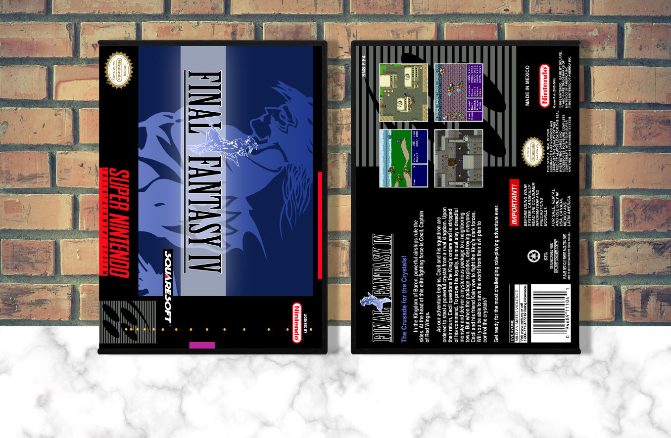 Final Fantasy IV - SNES Video Game Case